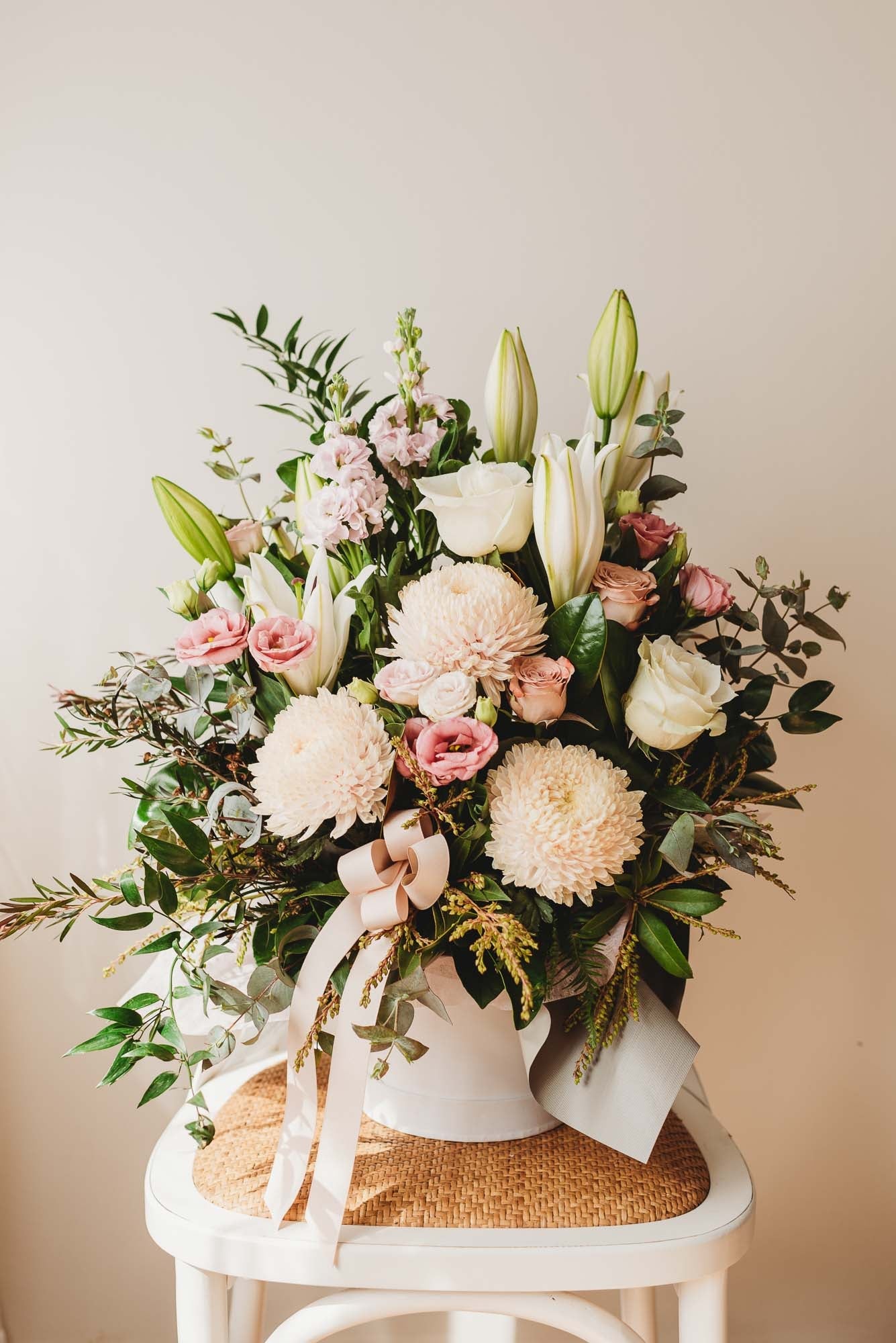 Designer Hat Box Arrangement Maxi